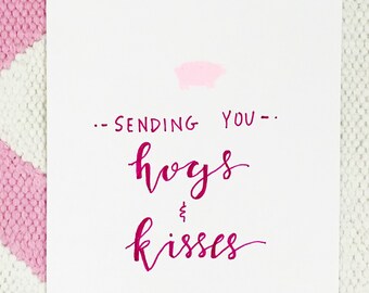 Kiss greeting card | Etsy