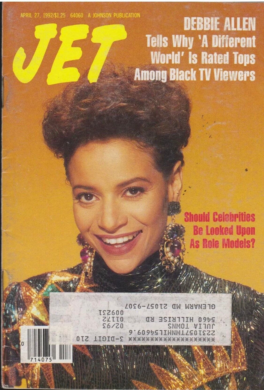 JET MAGAZINE April 27 1992 debbie Allen - Etsy