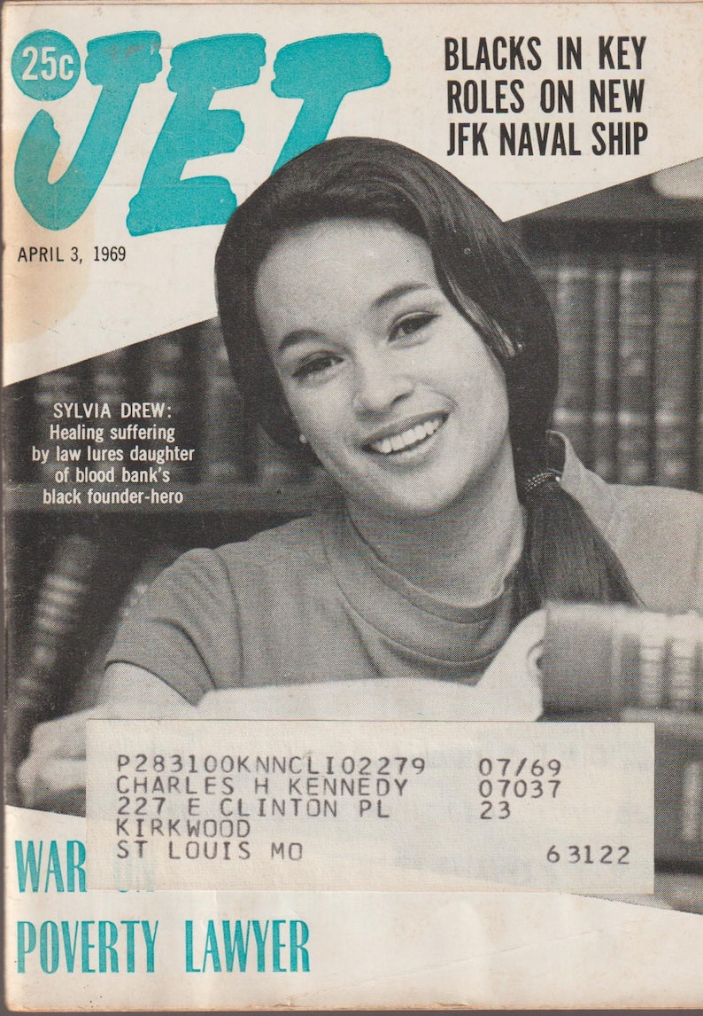JET MAGAZINE APRIL 3, 1969 *sylvia Drew/blacks on Jfk Naval Ship* - Etsy