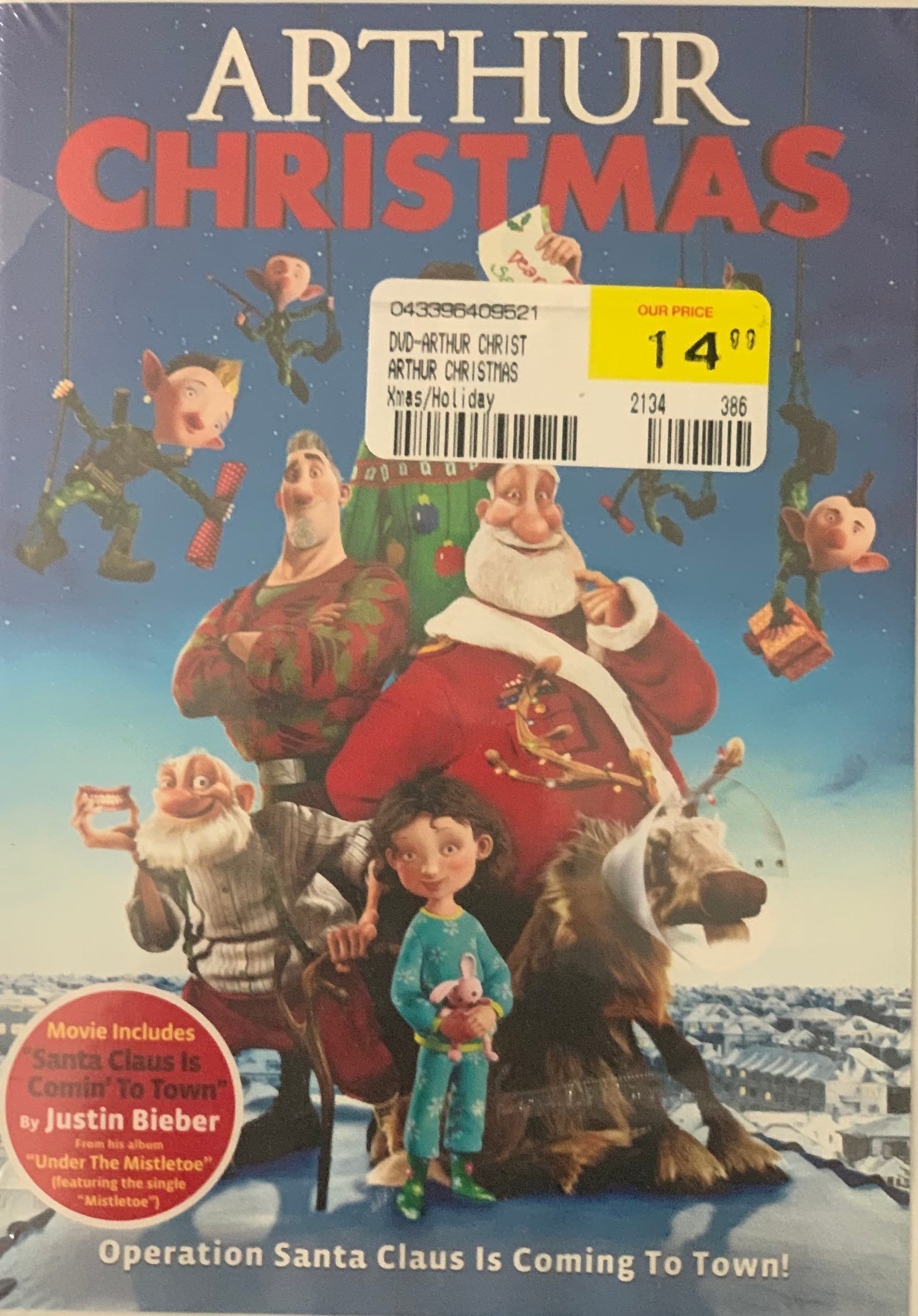 Arthur Christmas Dvd Cover
