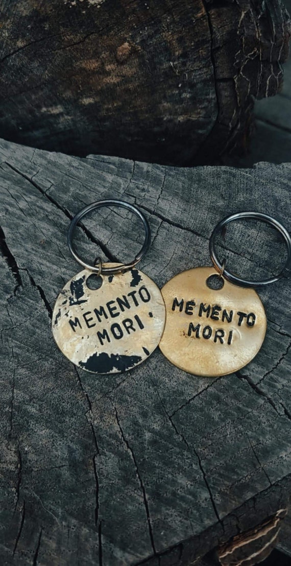 Memento Mori Brass Key Chain | Etsy