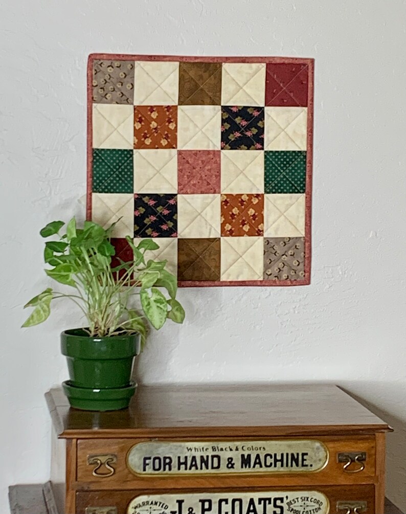 Patchwork Mini Quilt, Wall Hanging or Table Topper - Etsy