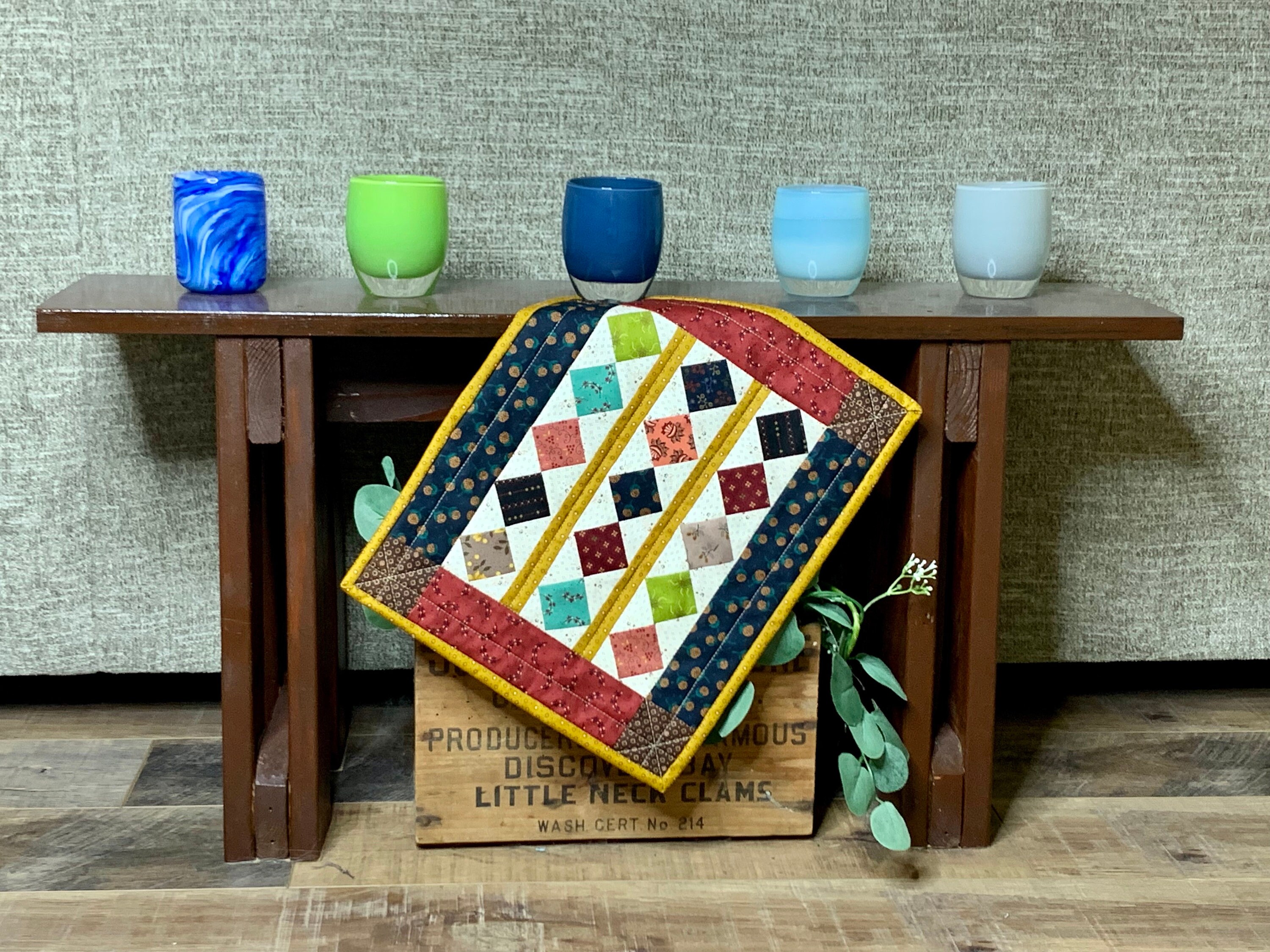 Rustic Scrappy Mini Quilt Table Topper or Wall Hanging - Etsy
