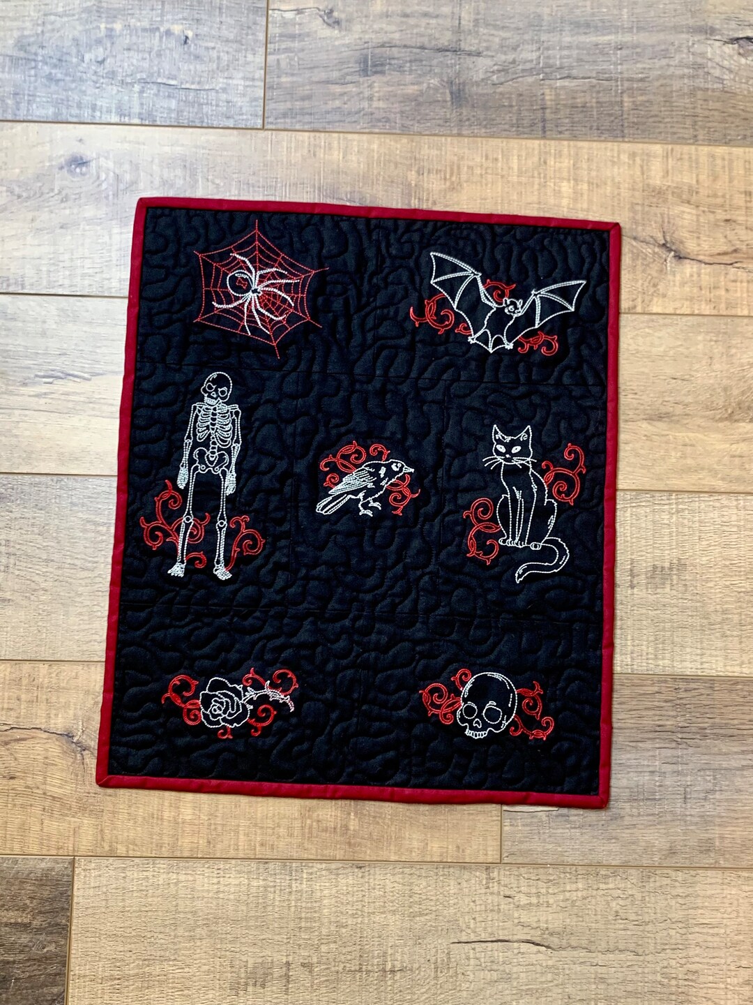 Goth Black, Red and White Wall Hanging or Table Runner - Etsy