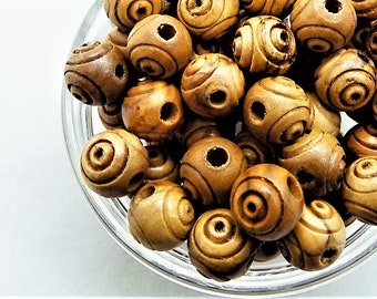 Olive wood beads | Etsy
