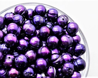 Purple freshwater pearls | Etsy