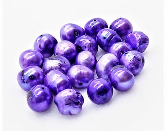 Purple freshwater pearls | Etsy