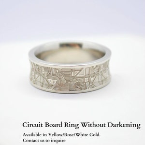 Circuit Board Ring, Sterling Silver Ring, Men's Wedding Band, Men's ...