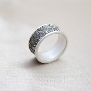 Circuit Board Ring, Sterling Silver Ring, Men's Wedding Band, Men's ...