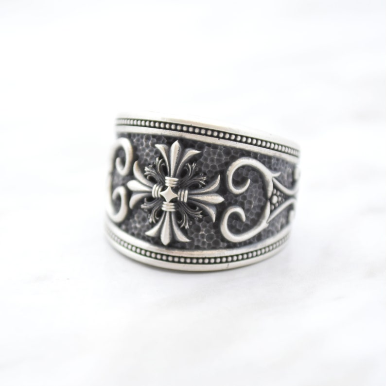 Knight Cross Ring Cross Ring Gothic Ring Sterling Silver - Etsy