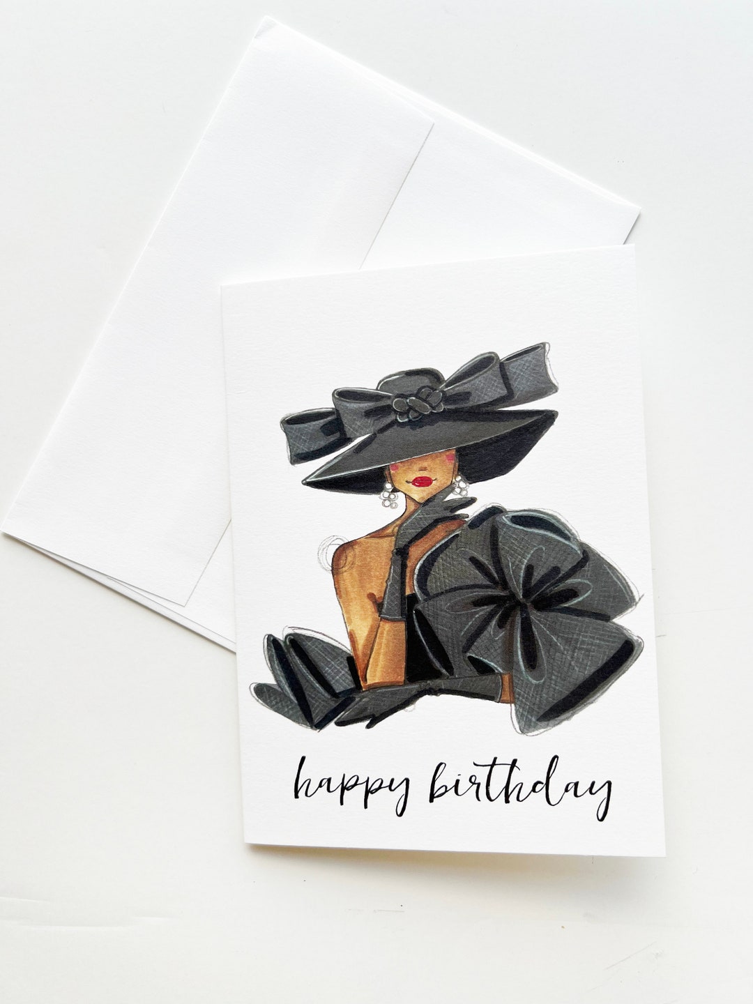 Fashion Illustration Birthday Card "it's My Birthday" - Etsy
