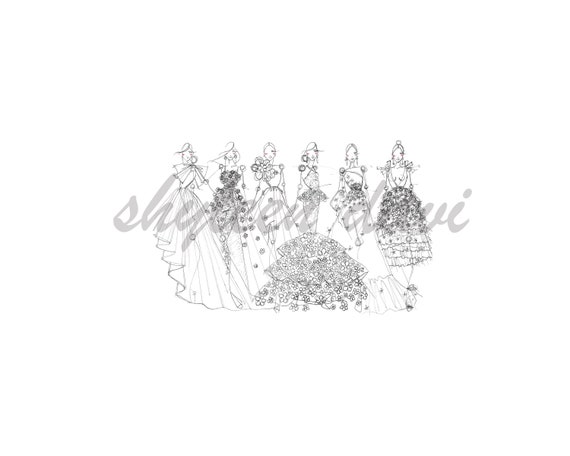 Fashion Illustration Pen Sketch spring Warm Up - Etsy