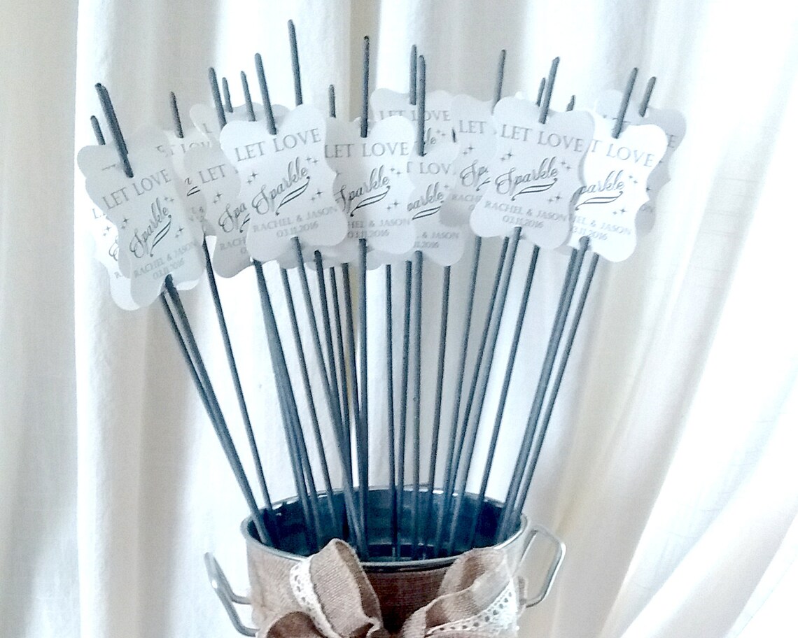 NOW FREE SHIPPING Wedding Sparkler Tag Sparkler Send-off - Etsy