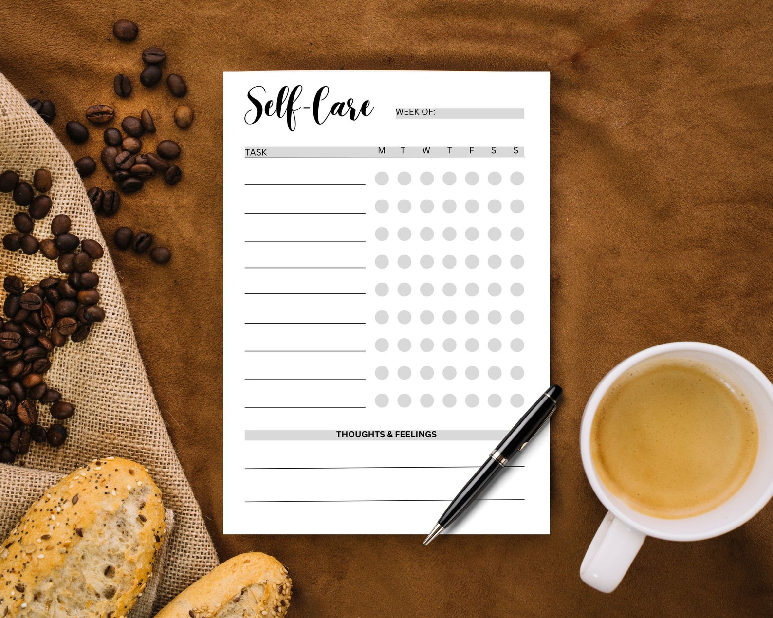 Self Care Checklist, Printable Digital PDF Wellness Planner, Self Care ...