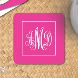 Worth Avenue Monogrammed Paper Coasters Personalized Disposable Drink ...