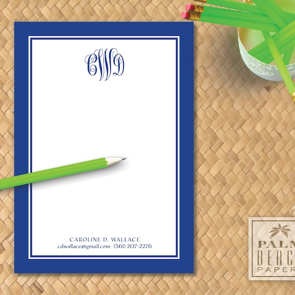 Monogrammed Memo Pad - Etsy