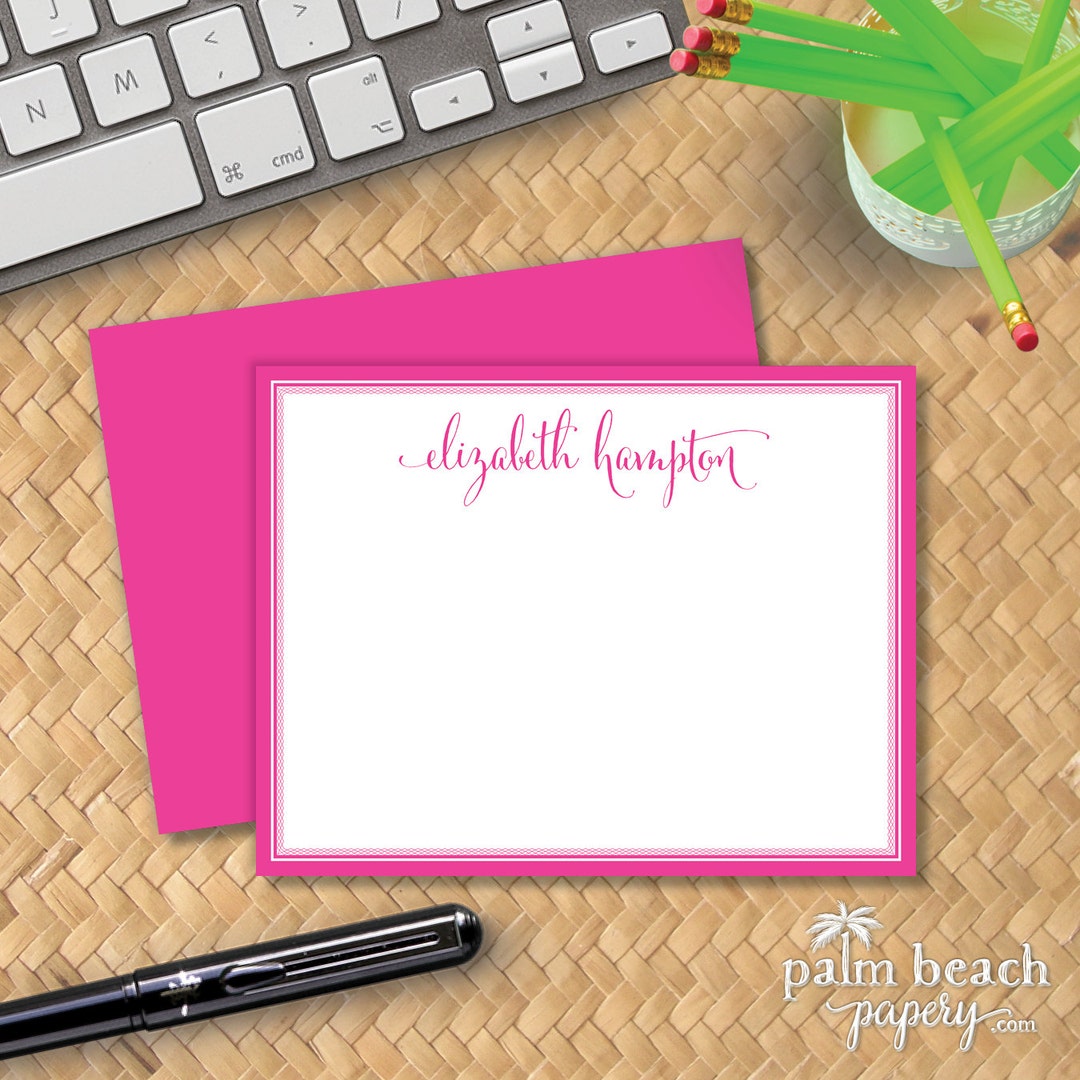 Signature Flat Notecards Custom Printed Correspondence Card Stationery ...