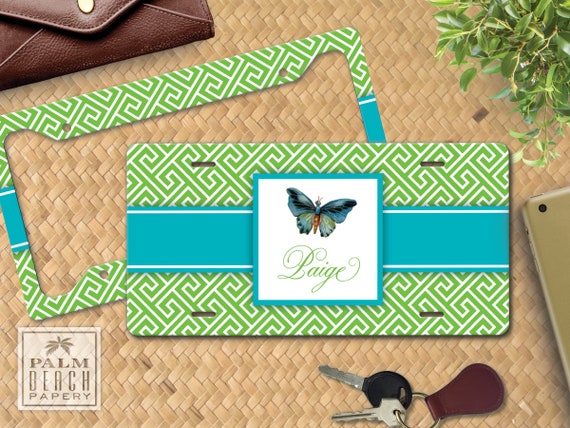 Papillon Butterfly Personalized License Plate Monogrammed | Etsy