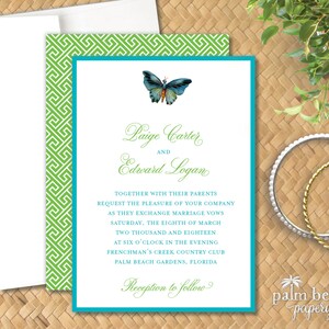 Papillon Butterfly Invitation Elegant Butterfly Wedding - Etsy