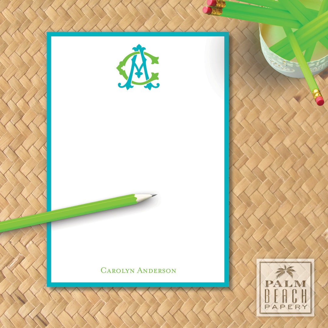 Versailles 5x7 Notepads Personalized Memo Pads With Interlocking ...