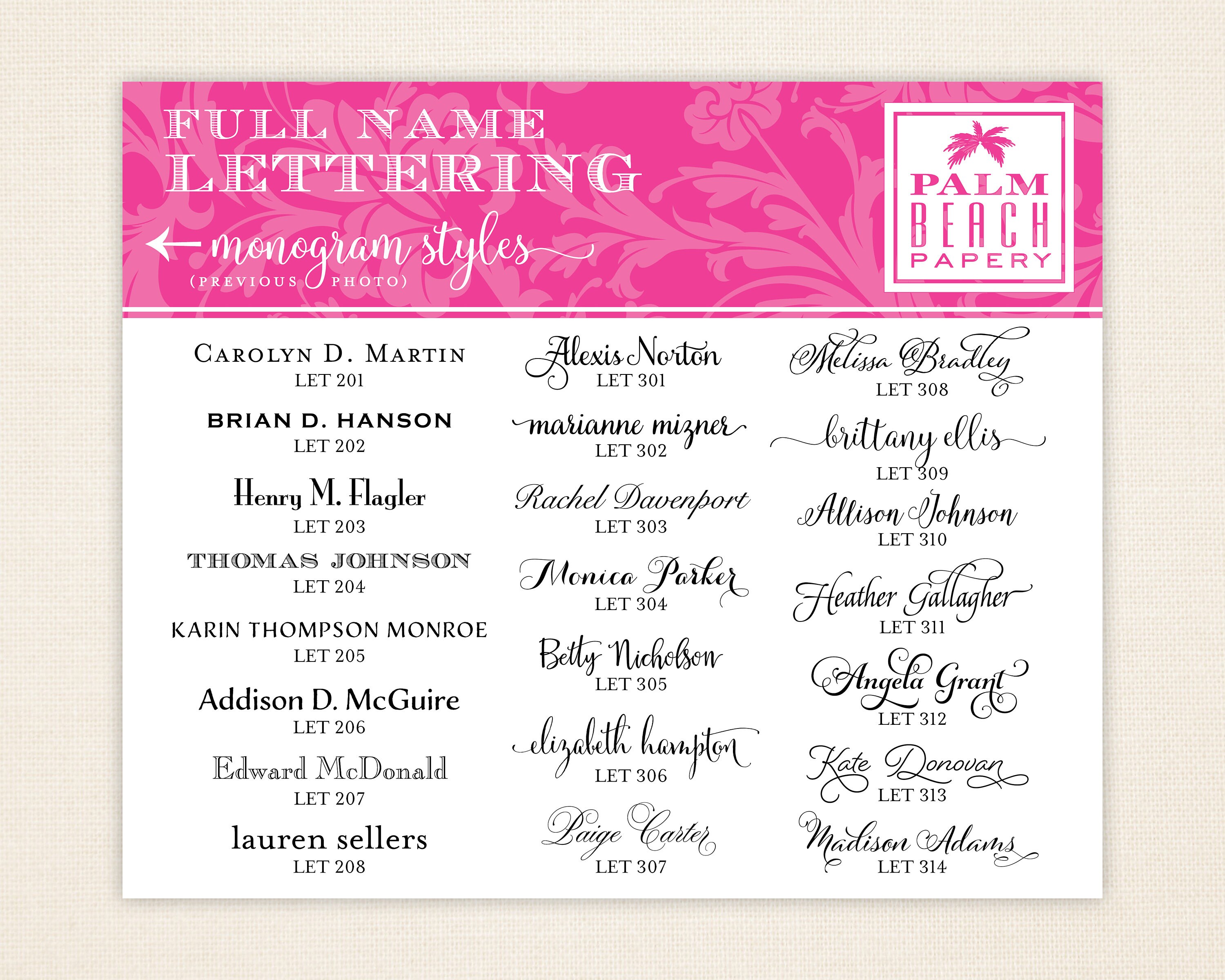 Signature Folded Notecards - Personalized Stationery - Calligraphy ...