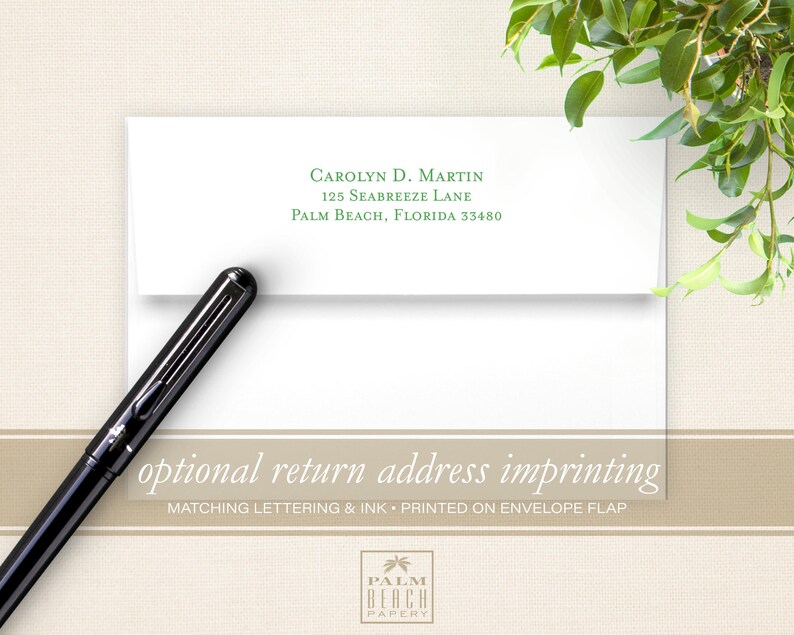 Thanks Calligraphy Flat Note Cards - Personalized Thank You Note ...