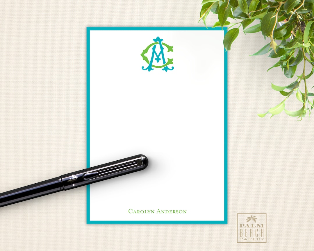 Versailles 5x7 Notepads - Personalized Memo Pads With Interlocking ...