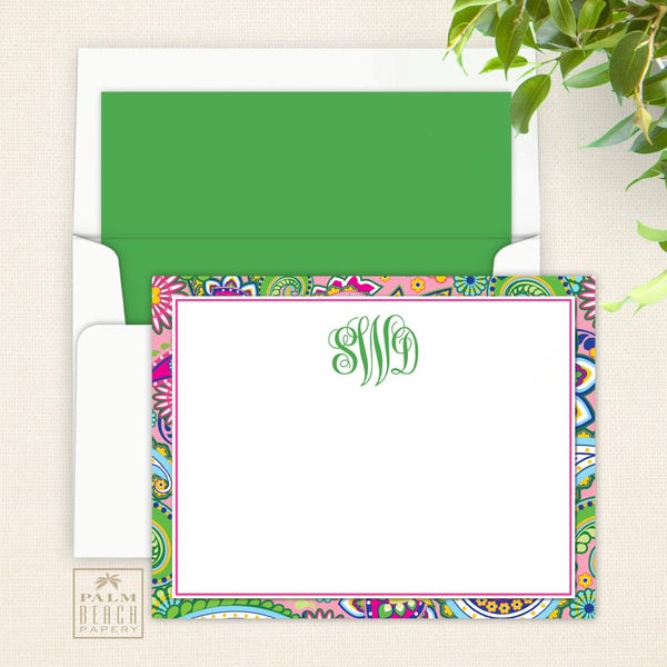 Paisley Note Cards - Etsy