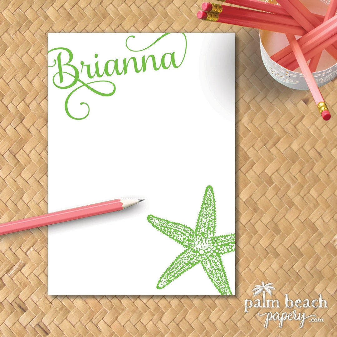 Majestic Starfish 5x7 Notepads Personalized Nautical Memo Pads - Etsy