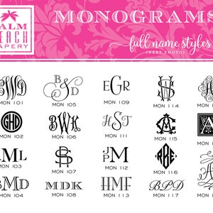 Classic Monogram Paper Coasters Personalized Disposable Drink Coasters ...