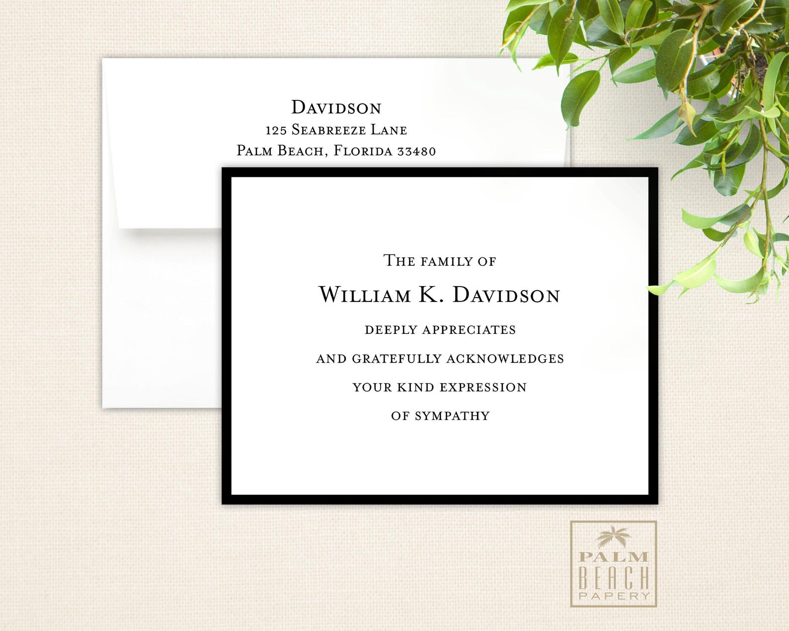 Eternity Sympathy Acknowledgement Note Cards - Flat or Folded With ...