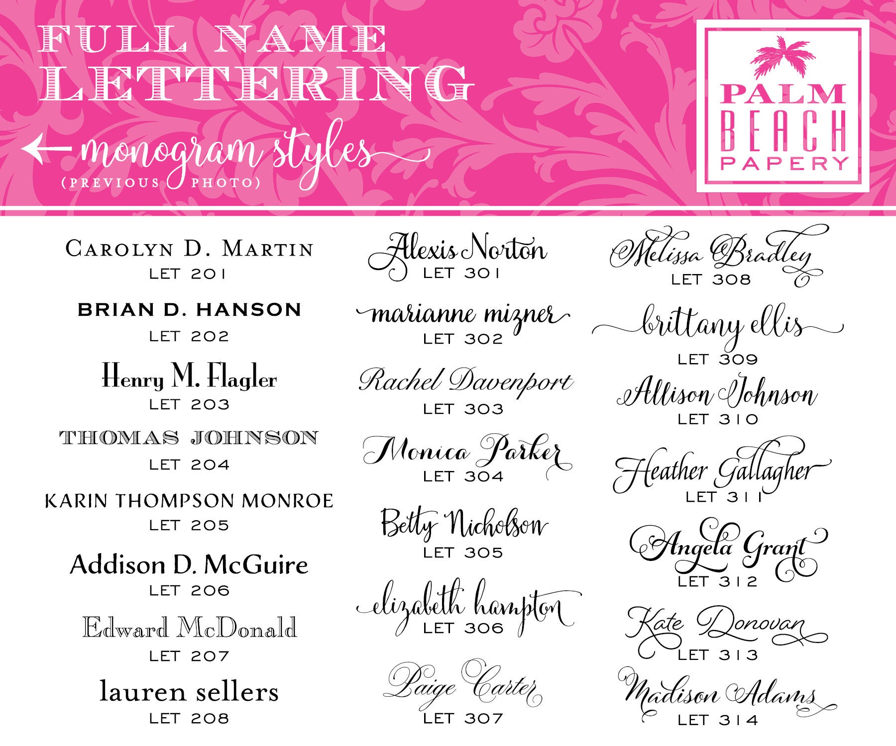 Classic Monogram Folded Notecards Traditional 3 Initial | Etsy