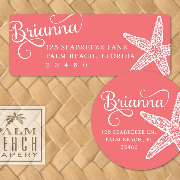 Starfish Labels - Etsy