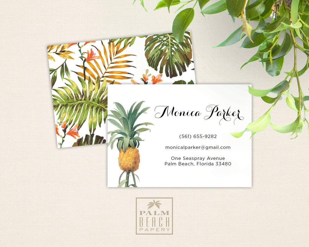 Vintage Pineapple Calling Cards - 2.5" X 3.5" Euro Size Calling Cards ...
