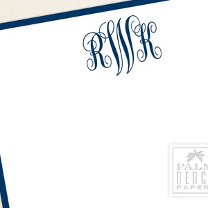 Classic Monogram Flat Notecards Correspondence Card Stationery ...