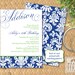 Addison Damask Invitation Birthday Party Invitation Elegant Floral ...