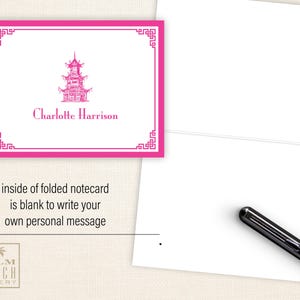 Chinoiserie Folded Notecards - Personalized Stationery - Custom Chinese ...