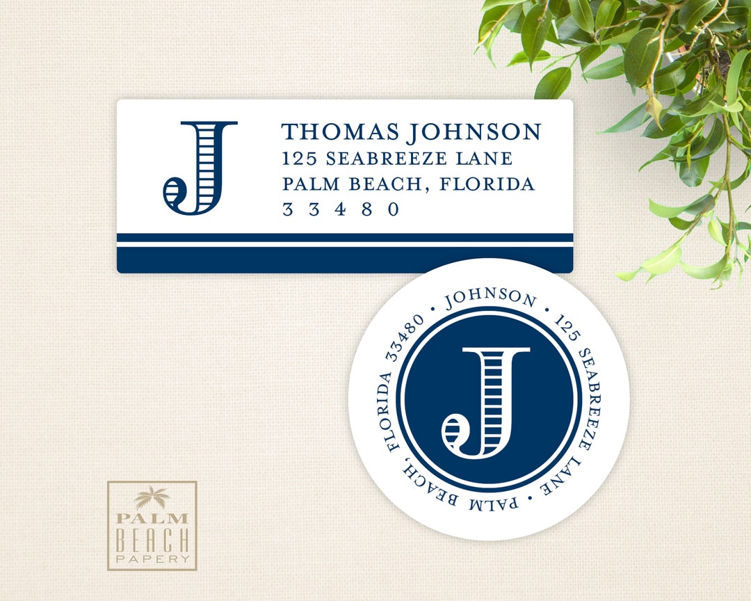 Men's Club Return Address Labels - 1.5 Inch, 2", 2.5" or 3" Round ...