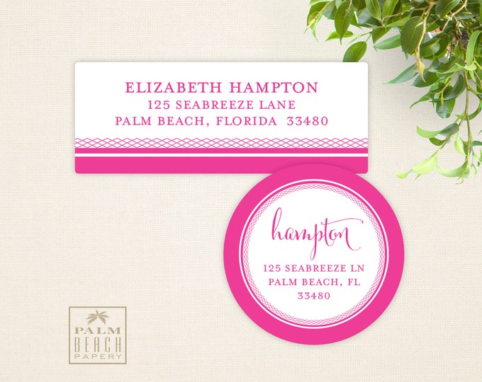 Family Return Address Label Sticker Round 2 Inch Circle Script ...