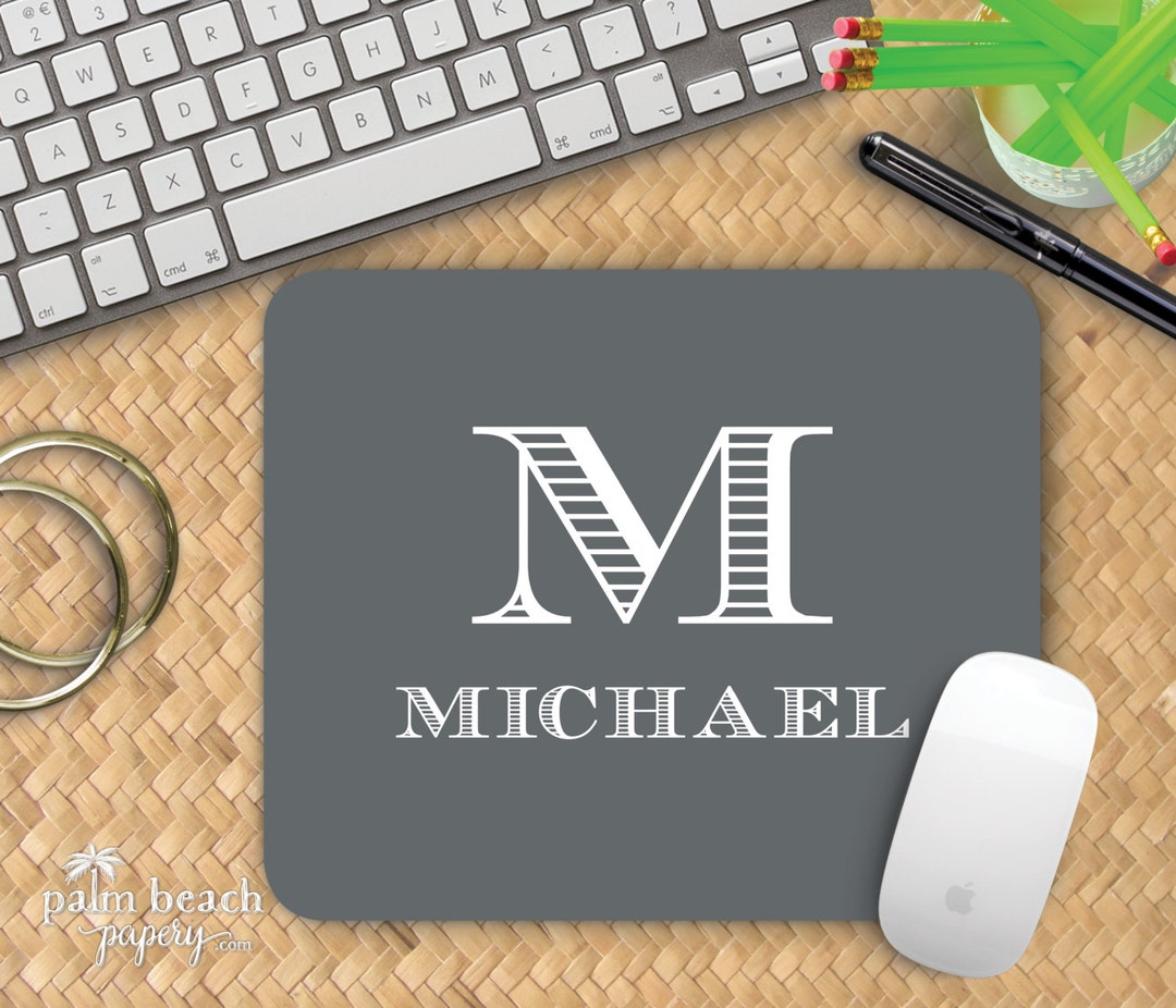 Men's Club Mousepad Masculine Monogrammed Mouse Pad Custom Printed Home ...