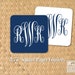 Classic Monogram Paper Coasters Personalized Disposable - Etsy