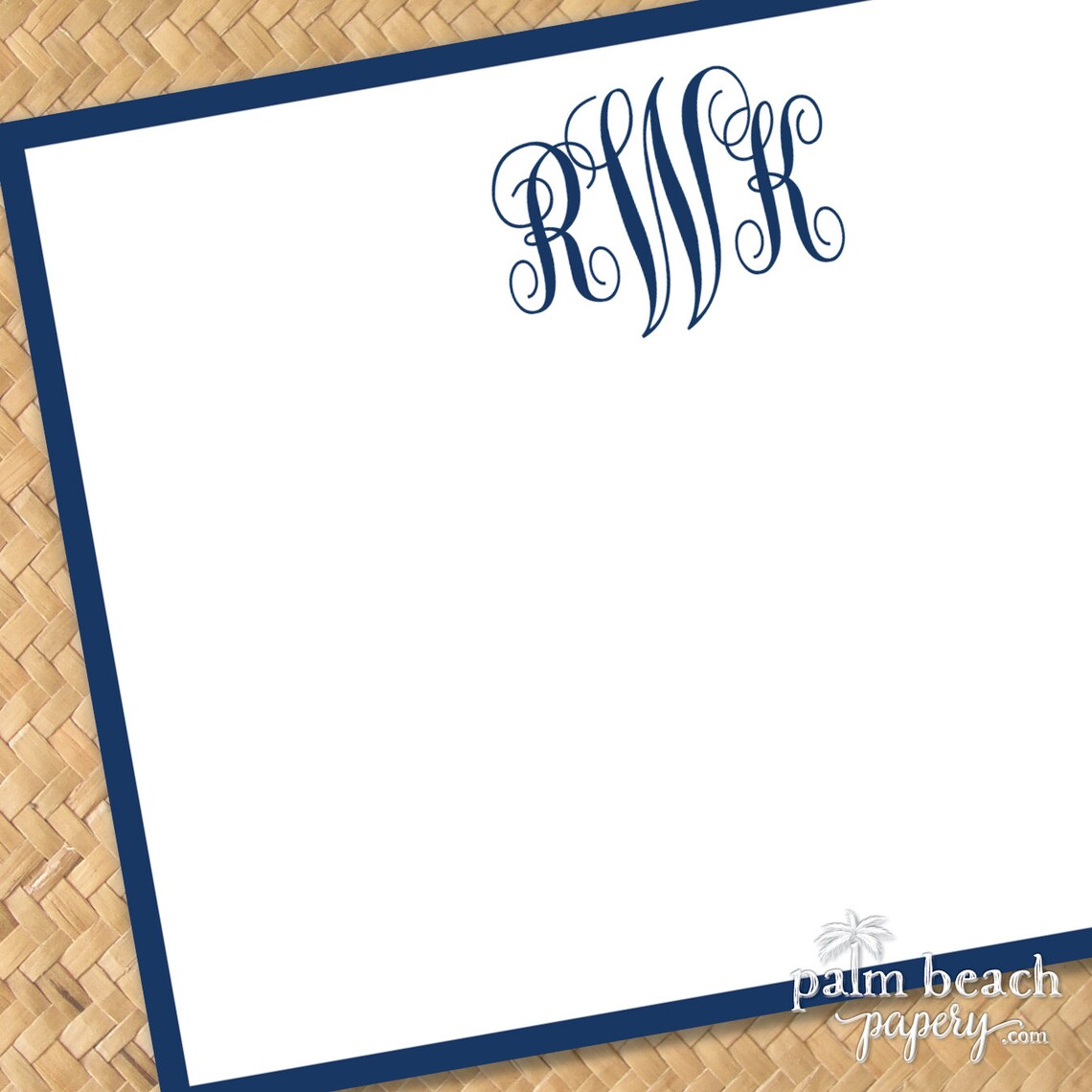 Classic Monogram Flat Notecards Correspondence Card - Etsy