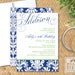 Addison Damask Invitation Birthday Party Invitation Elegant Floral ...