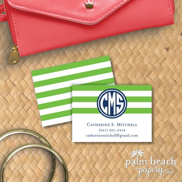 Preppy Business Cards - Etsy