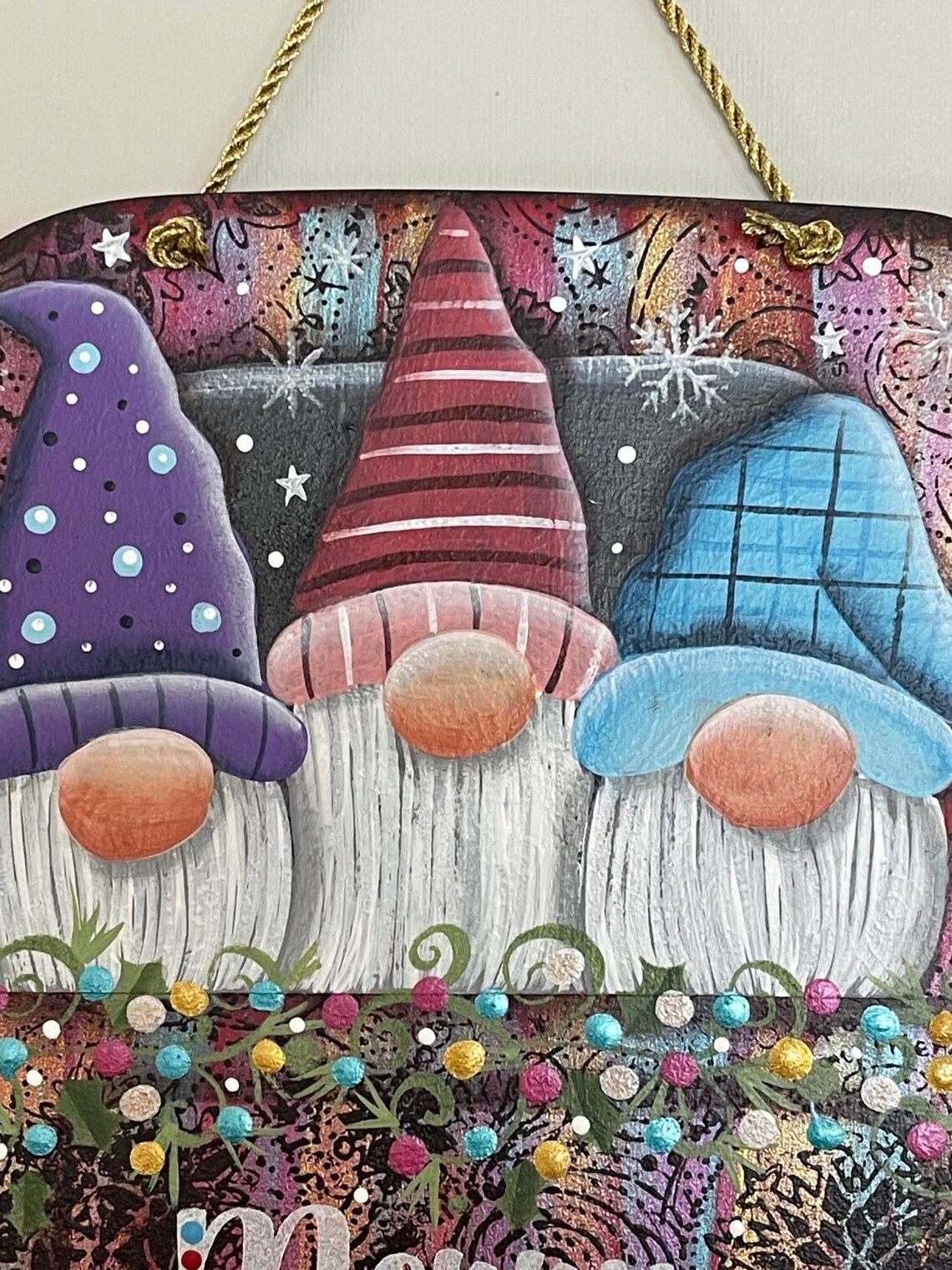 Merry Christmas Gnome Sign Merry Christmas Door Hanger - Etsy