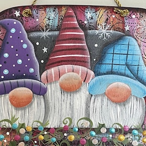 Merry Christmas Gnome Sign, Merry Christmas Door Hanger, Gnomes, Truck ...