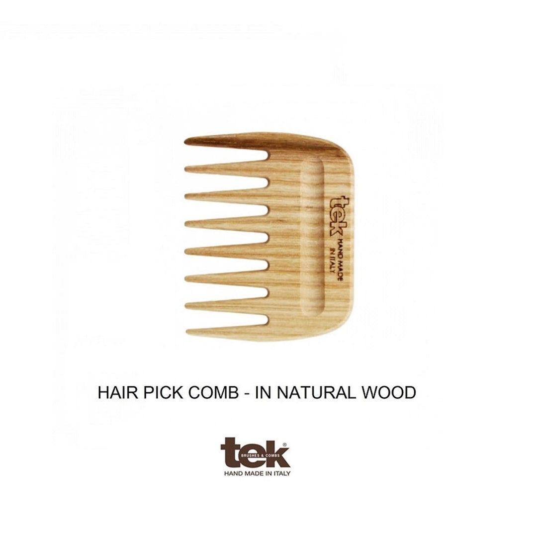 TEK Wooden Hair Pick Comb - Handmade in Italy - Etsy