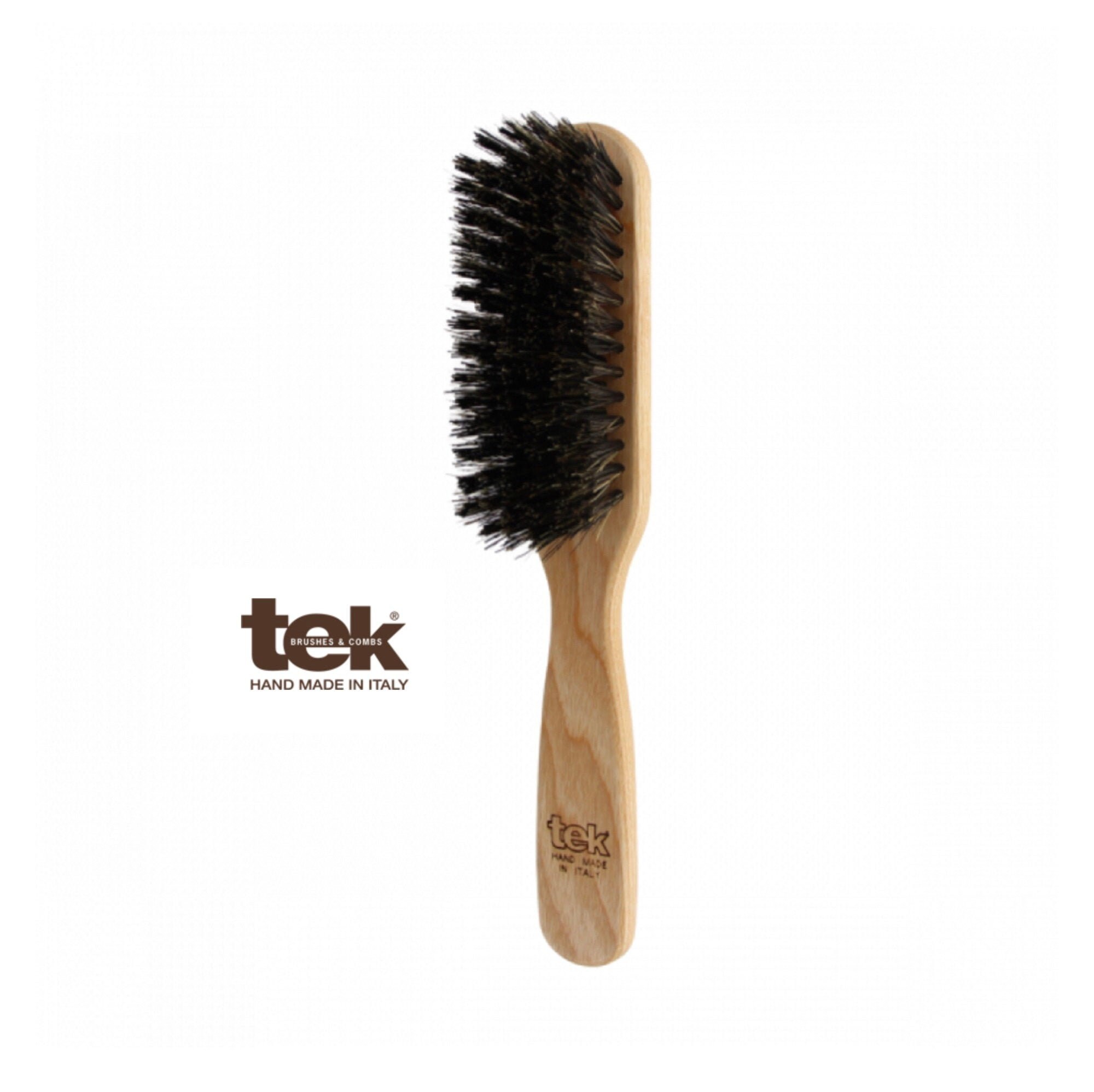TEK Rectangular Ash Wood Hair Brush With Natural Boar Bristles - Etsy