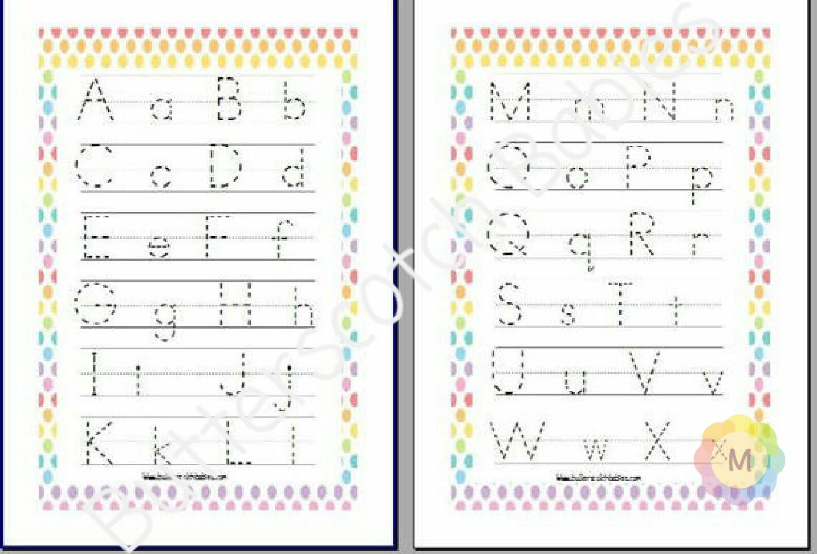 Alphabet Worksheets, Letter Tracing Sheet, Kindergarten, Preschool ...