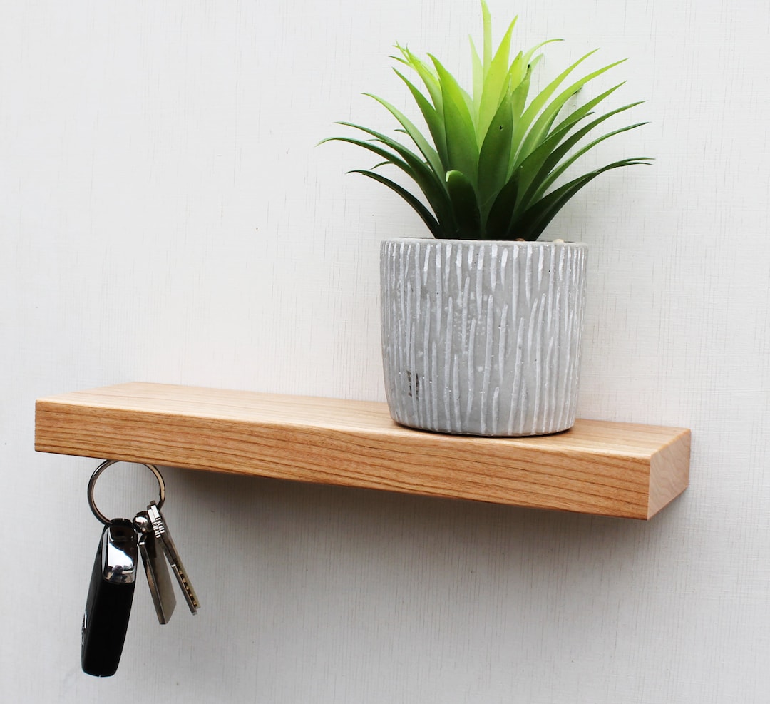 Magnetic Cherry Key Holder With Shelf, Wall Mounted Key Holder ...